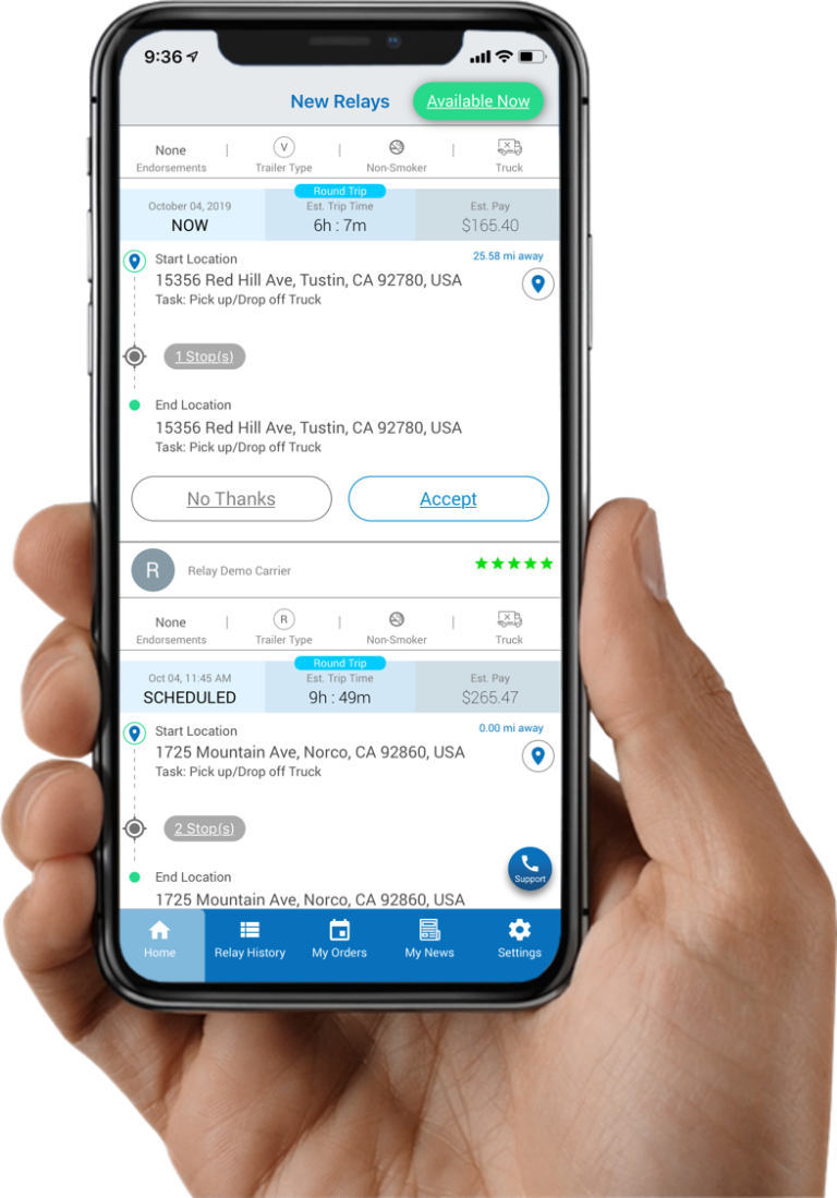 Instantly Hire CDL Drivers | Relay On Demand